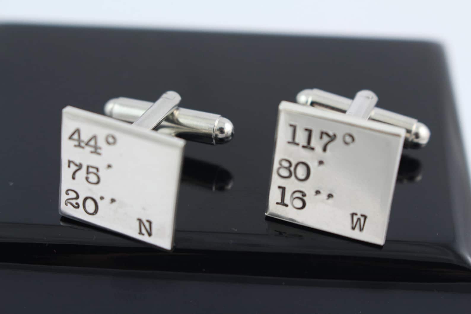 Secret Message Cufflinks - Coordinates Cufflinks - Gift for Dad ...