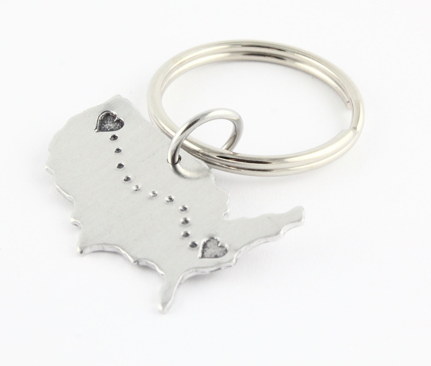 United States Keychain USA Keychain USA Outline Key Chain - Etsy