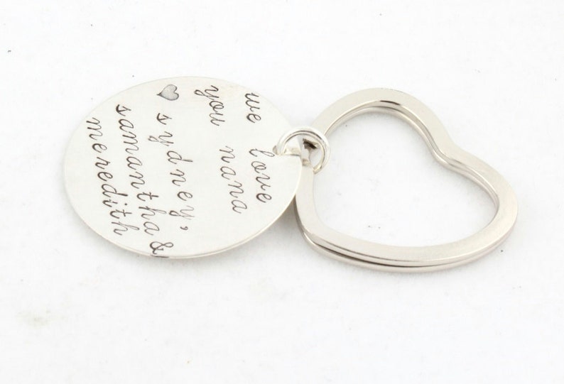Mother's Day Gift - Personalized Heart Keychain - Key Ring - Custom ...