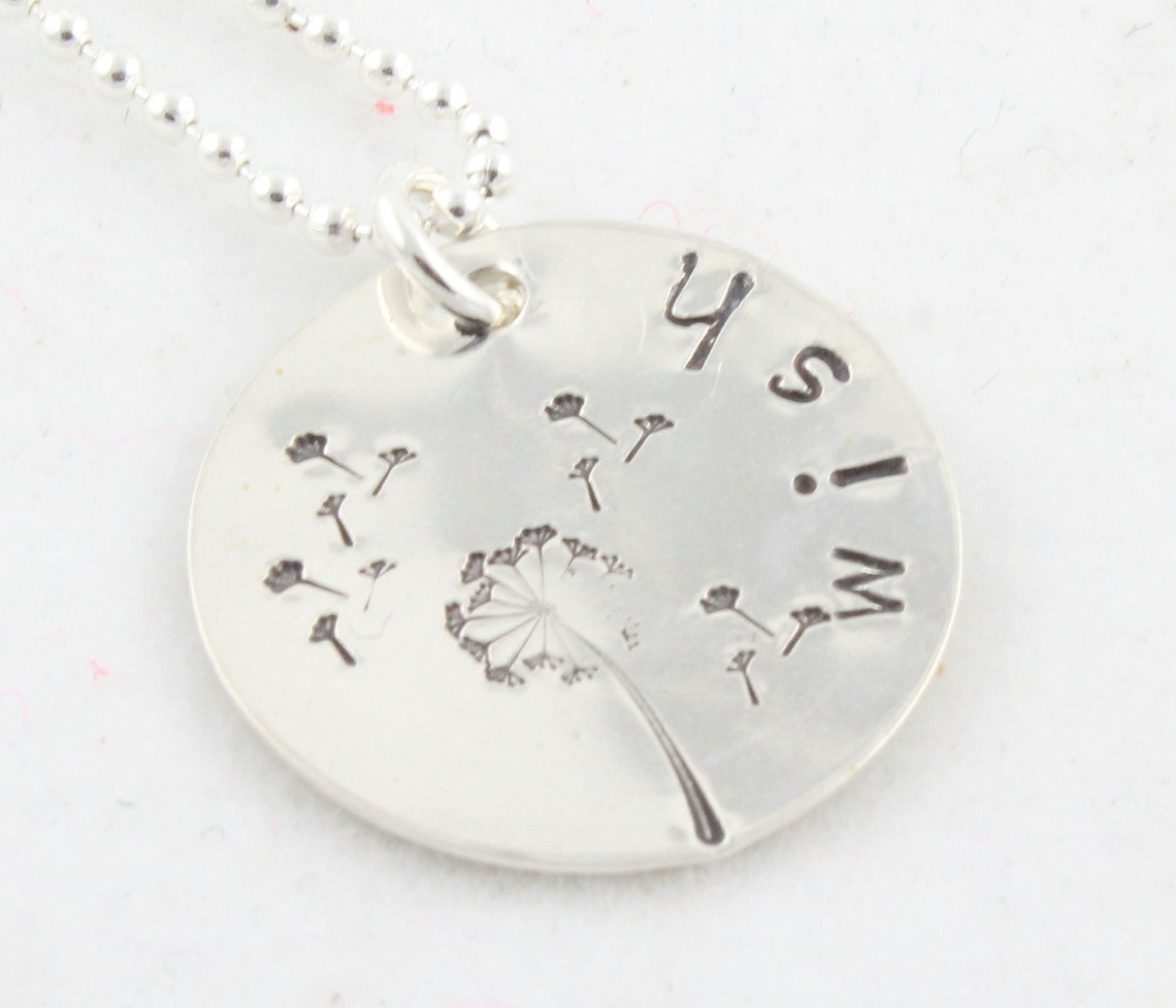Dandelion Necklace Flower Necklace Sterling Silver - Etsy