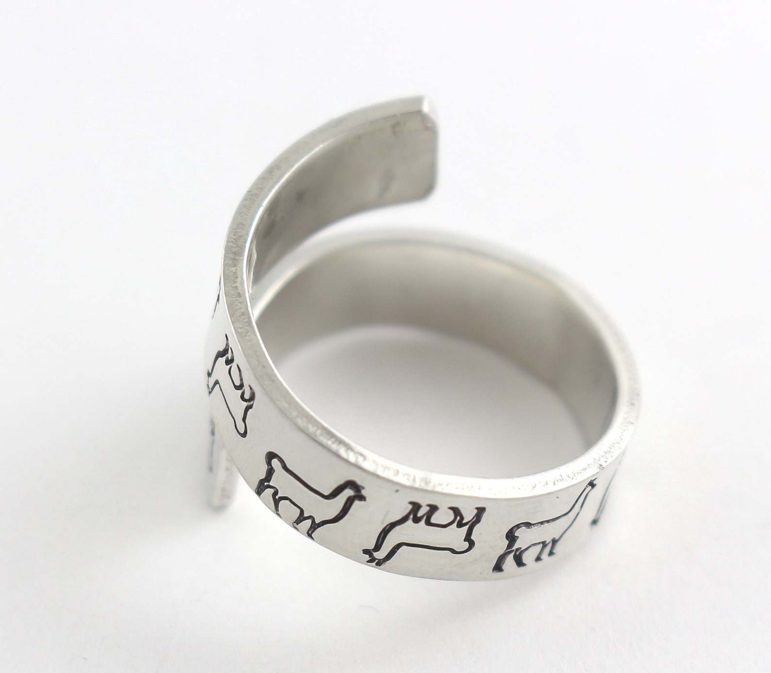 Llama Ring - Wrap Twist Ring - Silver Ring - Llama Gift - Alpaca Ring ...