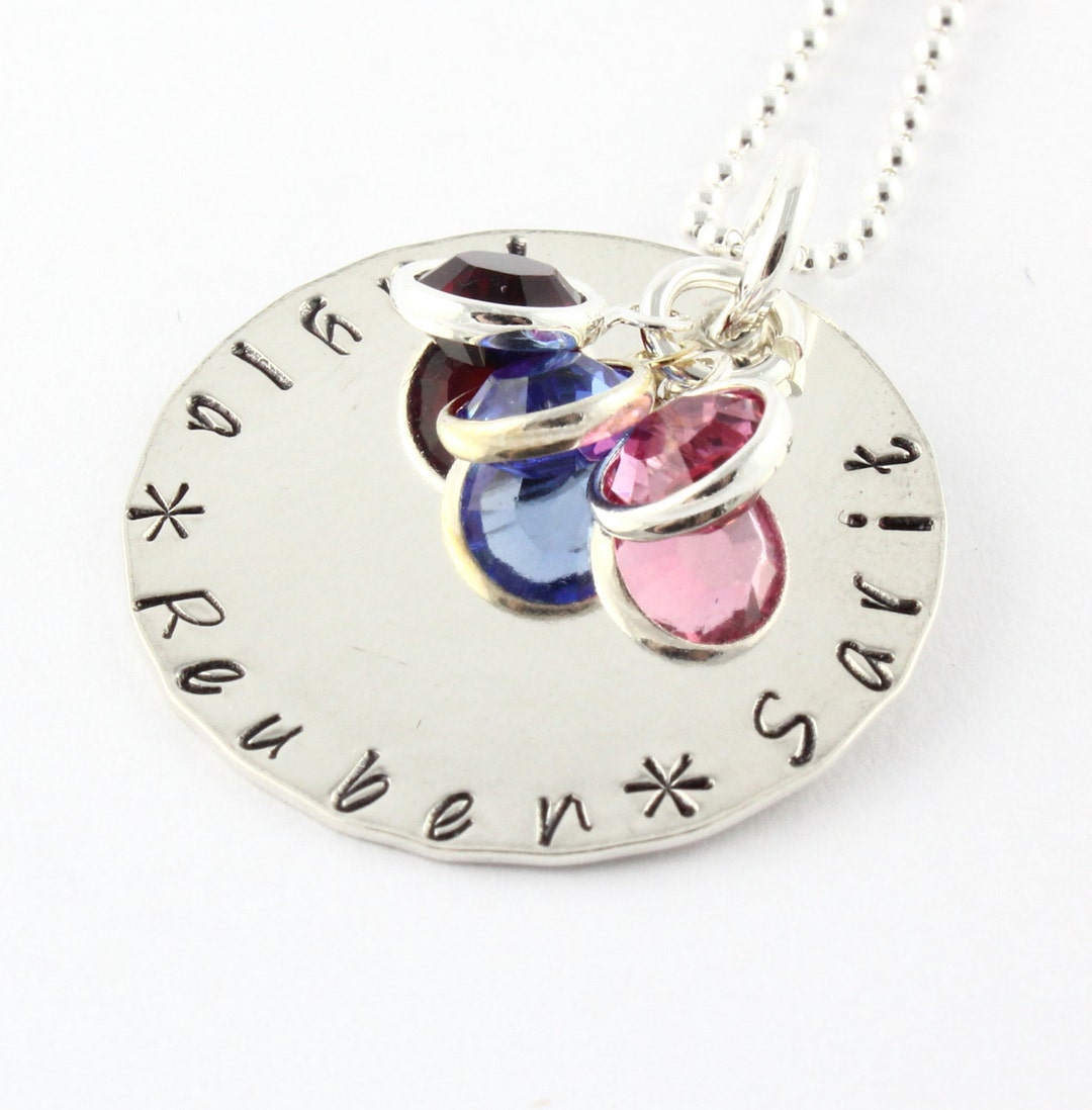 Personalized Birthstone Necklace Custom Necklace Birth - Etsy