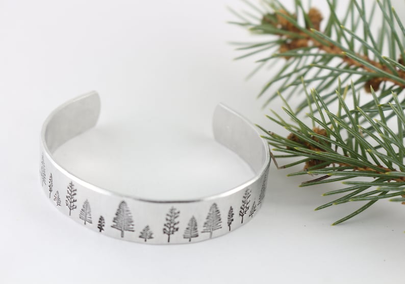 Tree Bracelet - Tree Cuff Bracelet - Tree Silver Bracelet - Nature ...