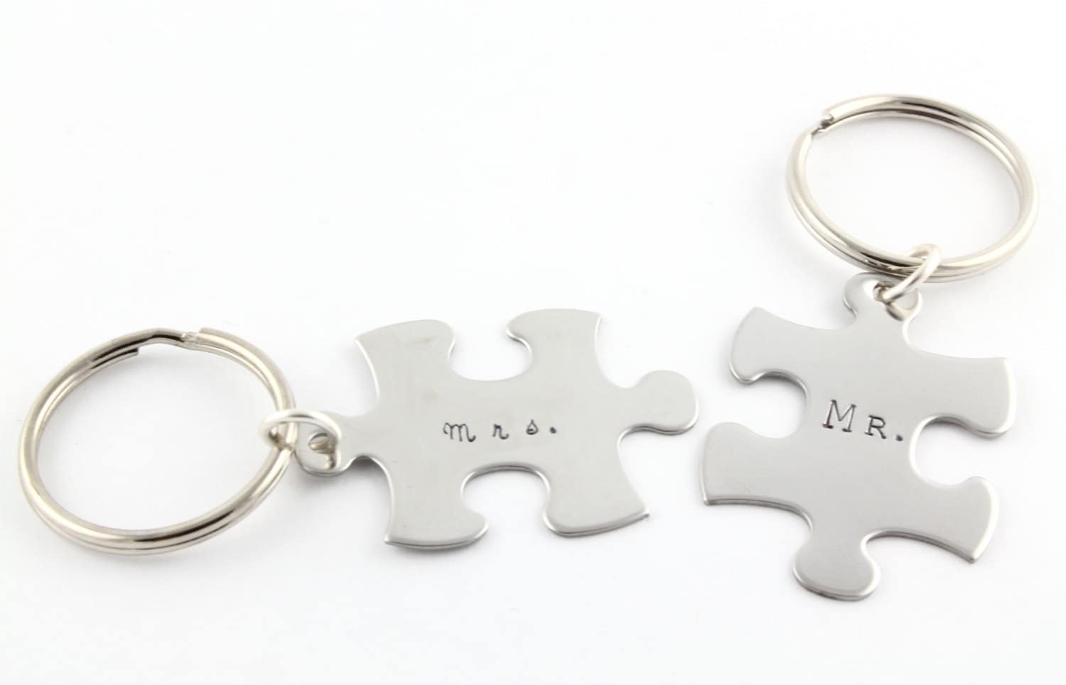 Mr. and Mrs. Puzzle Pieces Keychains Bridal Shower Gift - Etsy