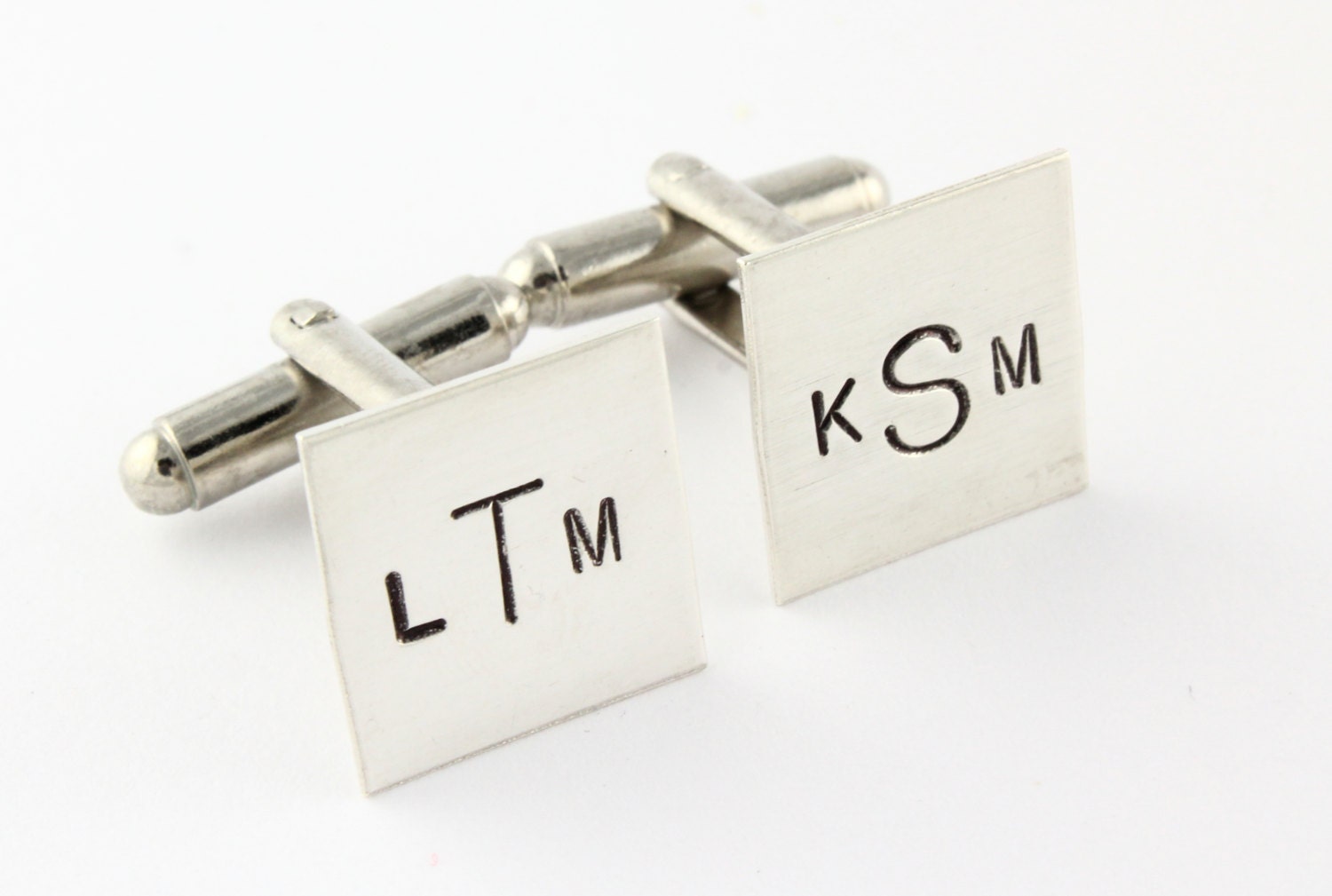 Personalized Square Cufflinks Sterling Silver Cufflinks | Etsy