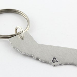 California Keychain - CA State Outline - Personalized Key Chain ...
