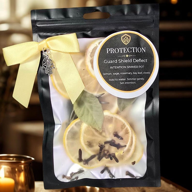 Protection Simmer Pot Kit With Crystal - Energy Cleansing Ritual ...