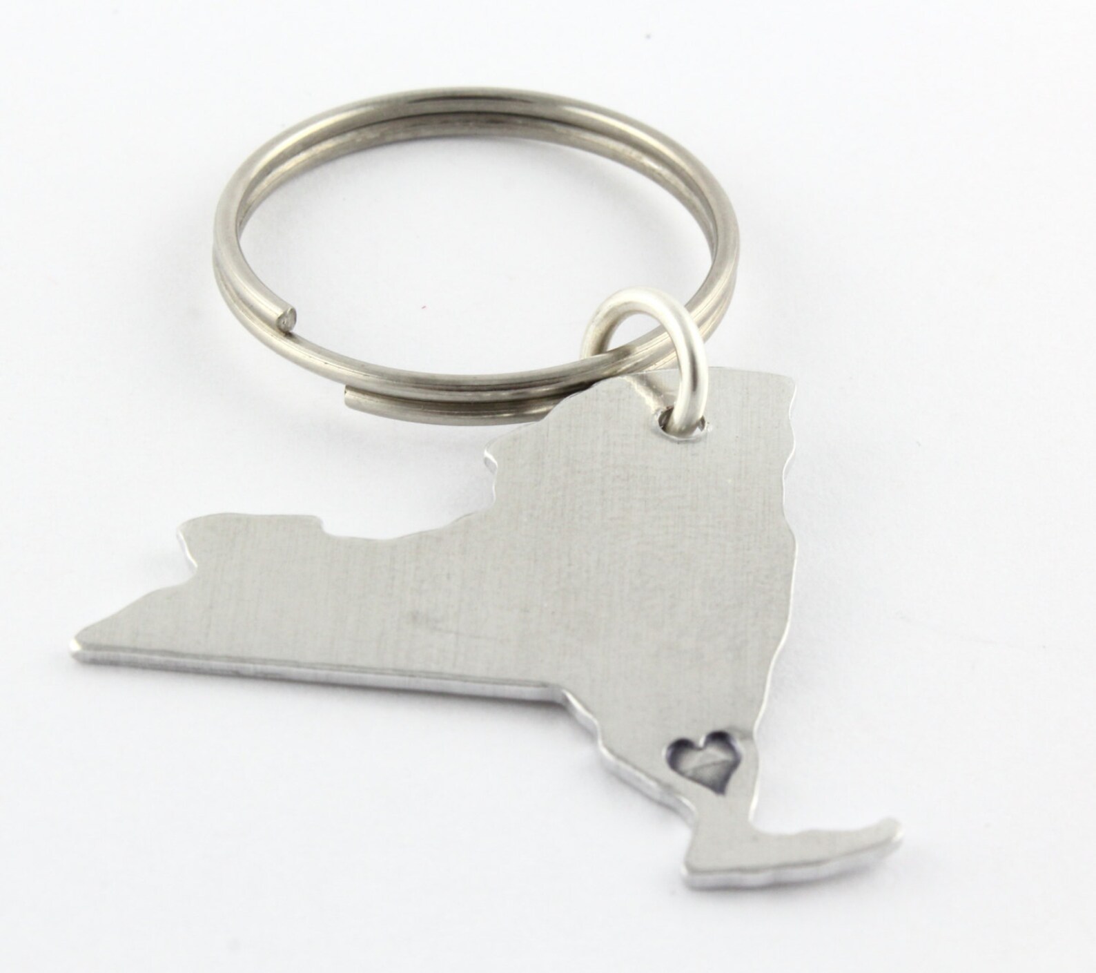 Personalized State of New York Keychain Hand Stamped State - Etsy