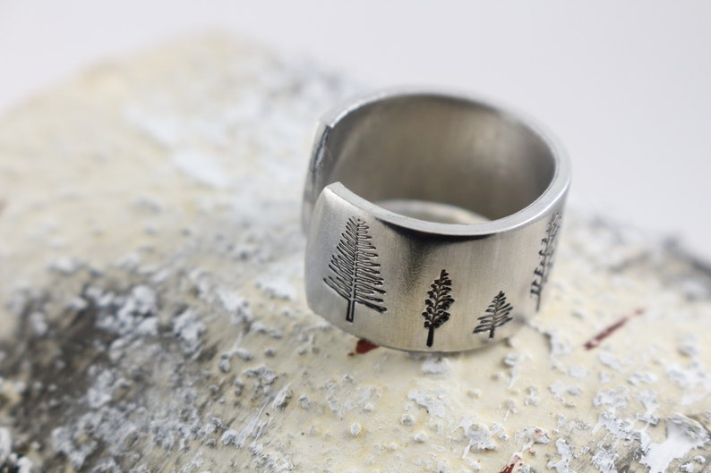 Tree Ring - Tree Silver Ring - Adjustable Ring - Nature Jewelry ...