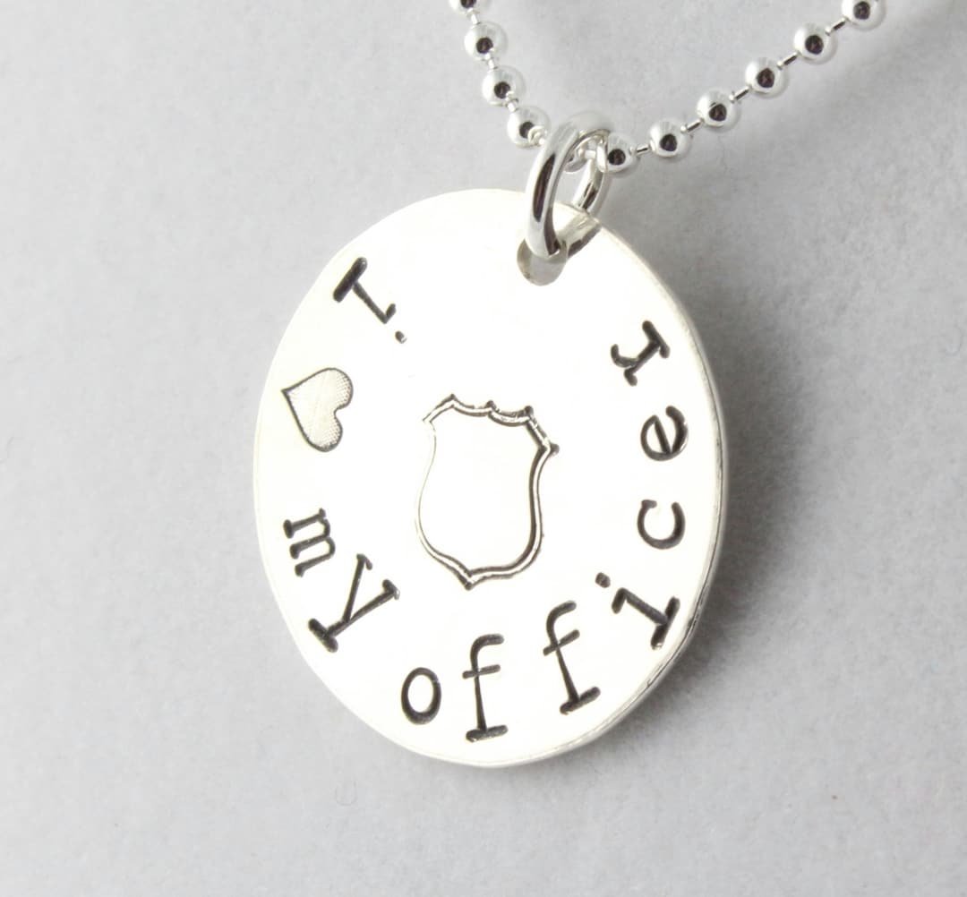 Police Officer Necklace - Cop Necklace - Hero Necklace - Sterling ...