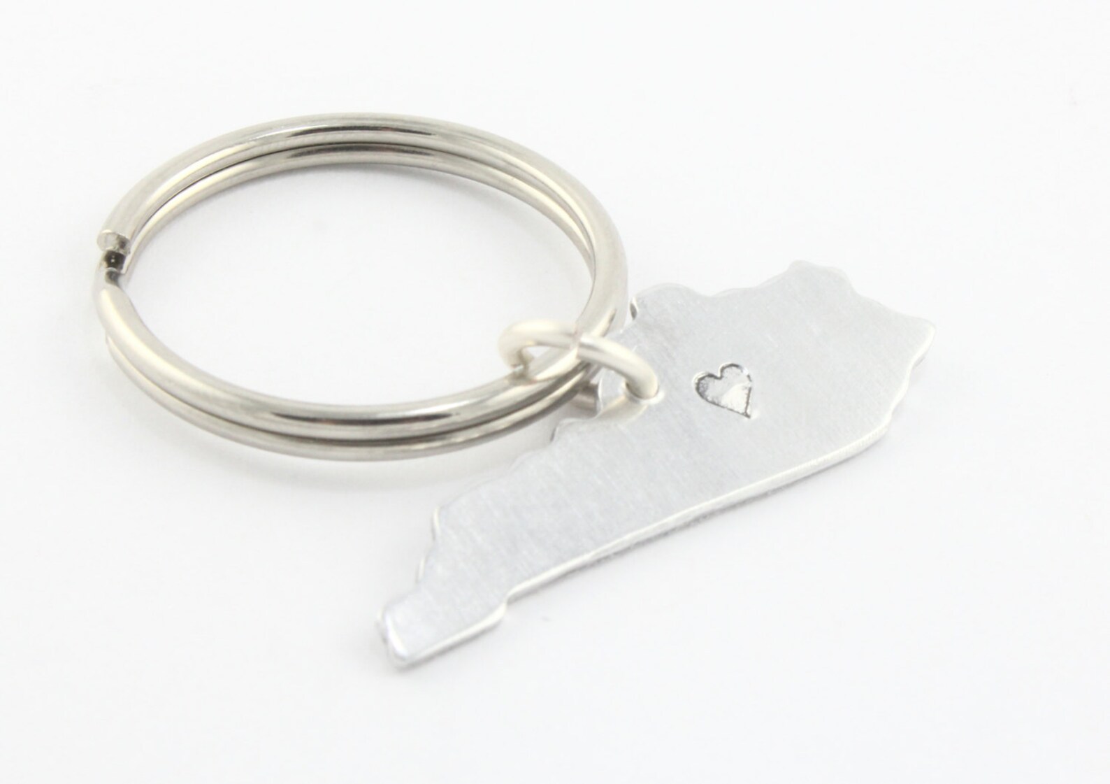 Personalized State of Kentucky Keychain - Hand Stamped State Outline ...