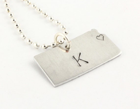 Personalized State of Kansas Necklace Kansas State Hand - Etsy