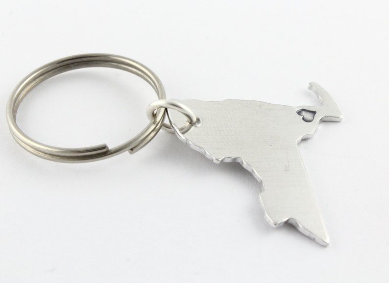 Personalized State of New York Keychain Hand Stamped State - Etsy
