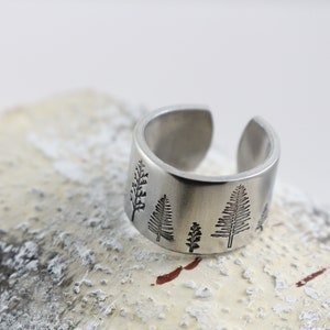 Tree Ring - Tree Silver Ring - Adjustable Ring - Nature Jewelry ...