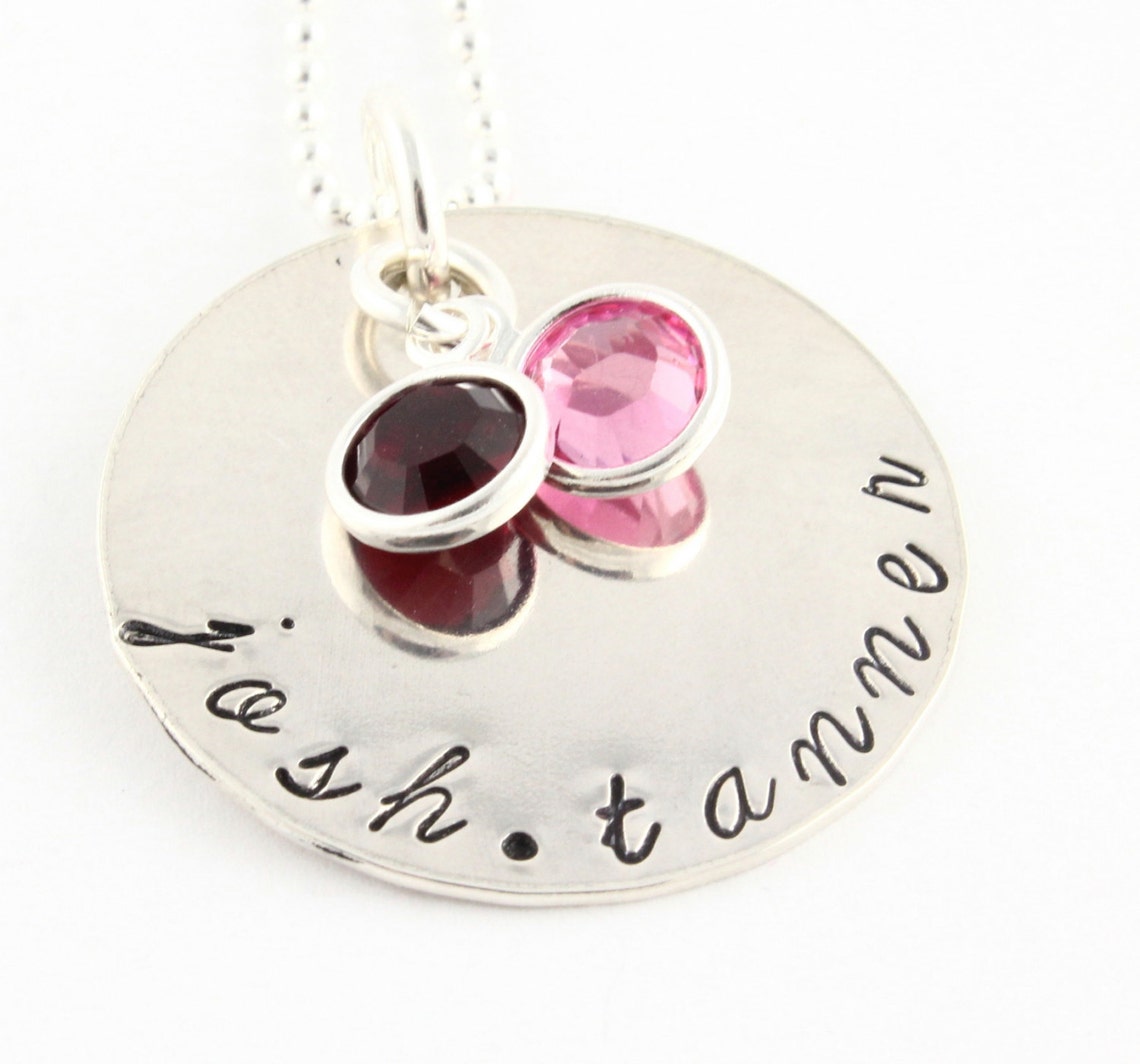 Personalized Necklace Birthstone Necklace Birth Stone - Etsy