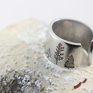 Tree Ring - Tree Silver Ring - Adjustable Ring - Nature Jewelry ...