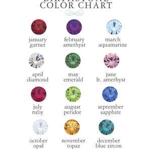 Mother's Day Gift - Personalized Custom Birthstone Necklace - Swarovski ...