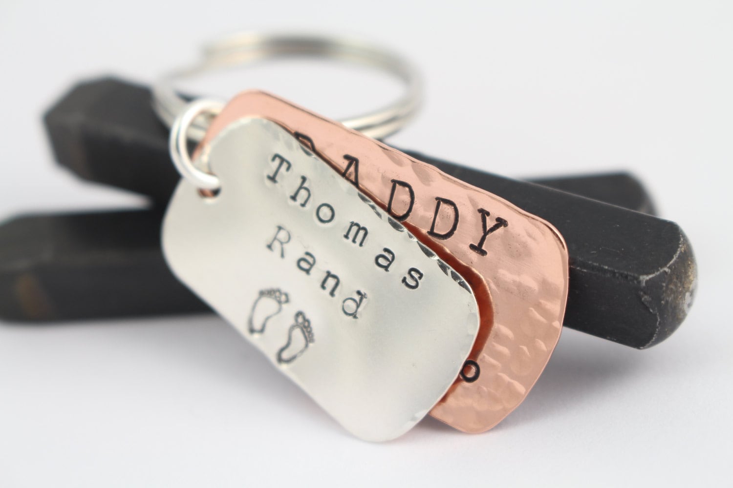 Father's Day Gift For Dad Dog Tag Keychain | Etsy