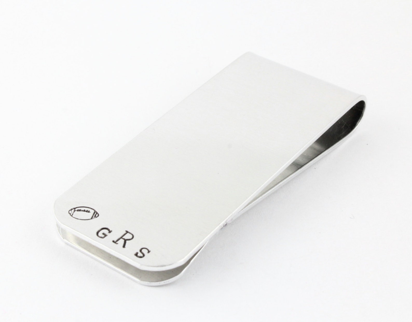 Silver Money Clip for Men - Personalized Money Clip - Hand Stamped ...