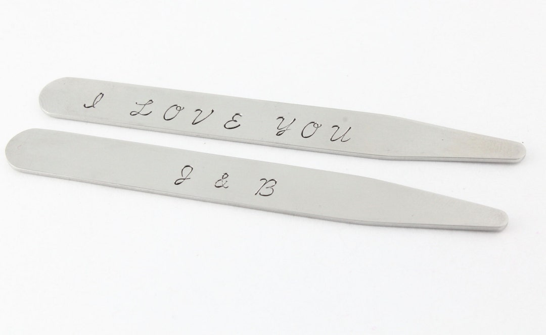 Personalized Collar Stays - Men's Collar Stays - Custom Collar Stays ...