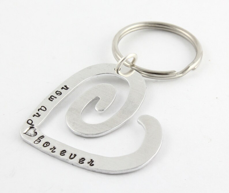 Heart Keychain Heart Key Ring Heart Key Chain Custom - Etsy