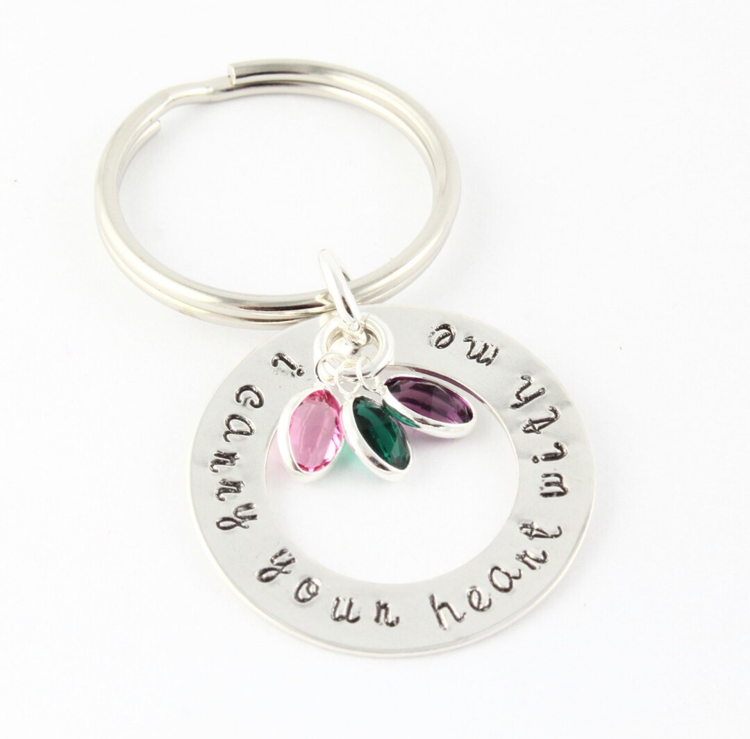 Mother's Day Gift for Mom or Grandma - Personalized Birthstone Keychain ...
