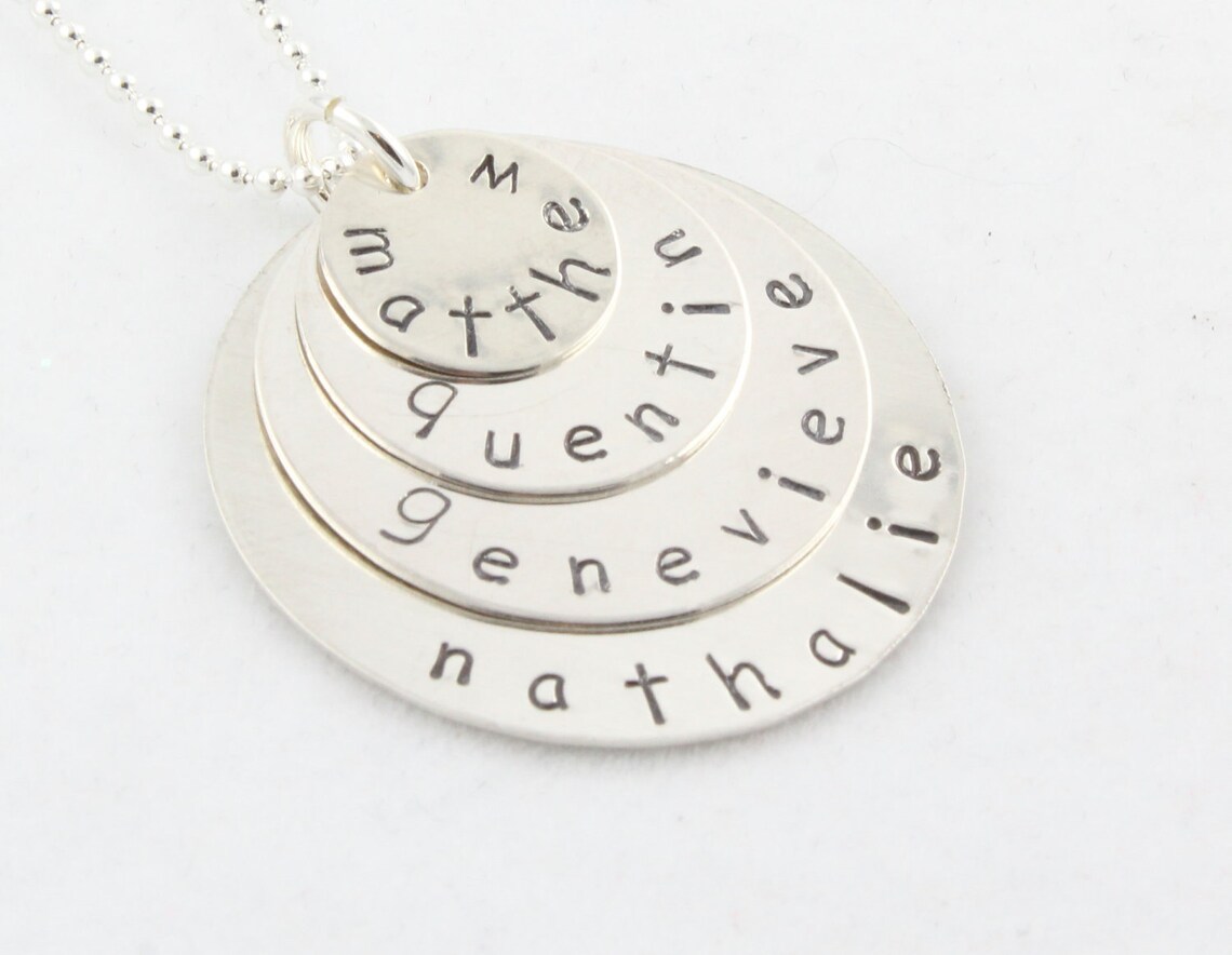 Sterling Silver Necklace Personalized Necklace Custom - Etsy