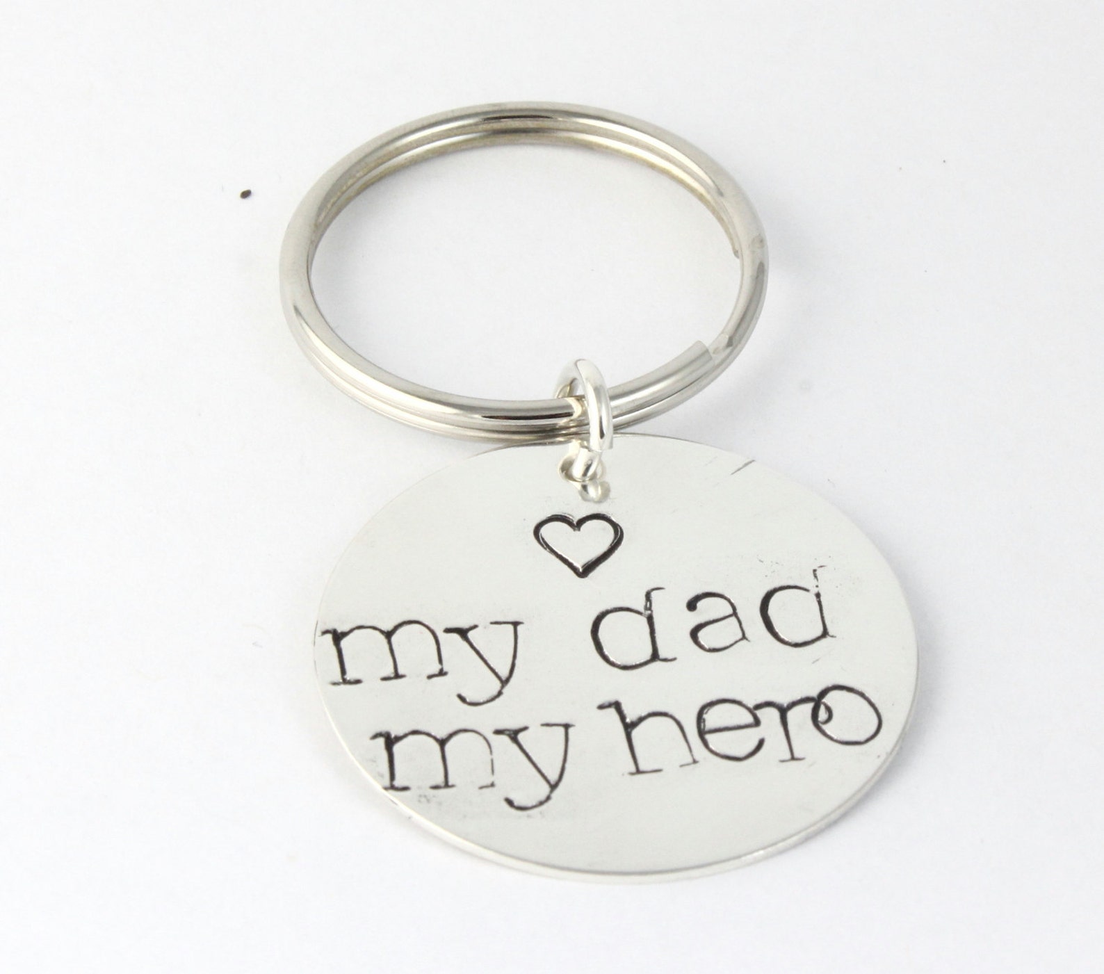 Hero Keychain Custom Key Ring Sterling Silver Keychain | Etsy