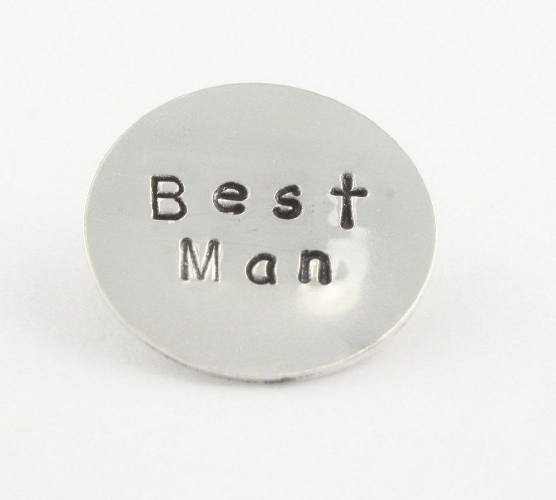Personalized Best Man Lapel Pin Custom Hand Stamped Pin | Etsy
