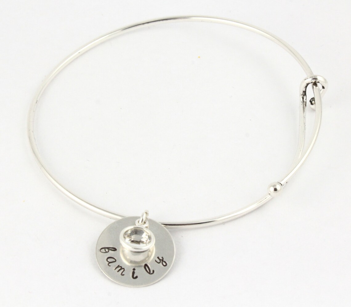 Adjustable Bangle Bracelet Charm Bracelet Sterling Silver - Etsy
