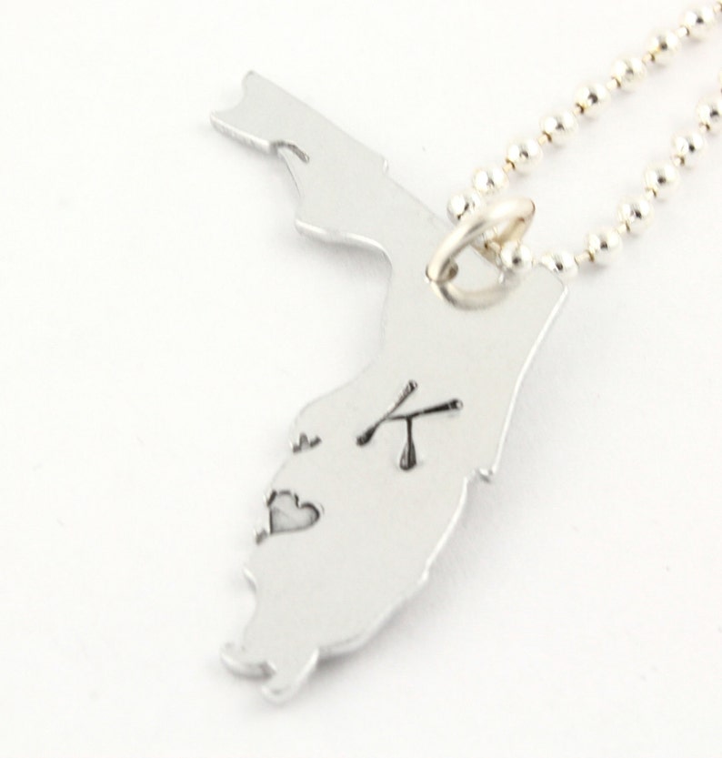 Personalized State of Florida Necklace - Florida State - Hand Stamped ...