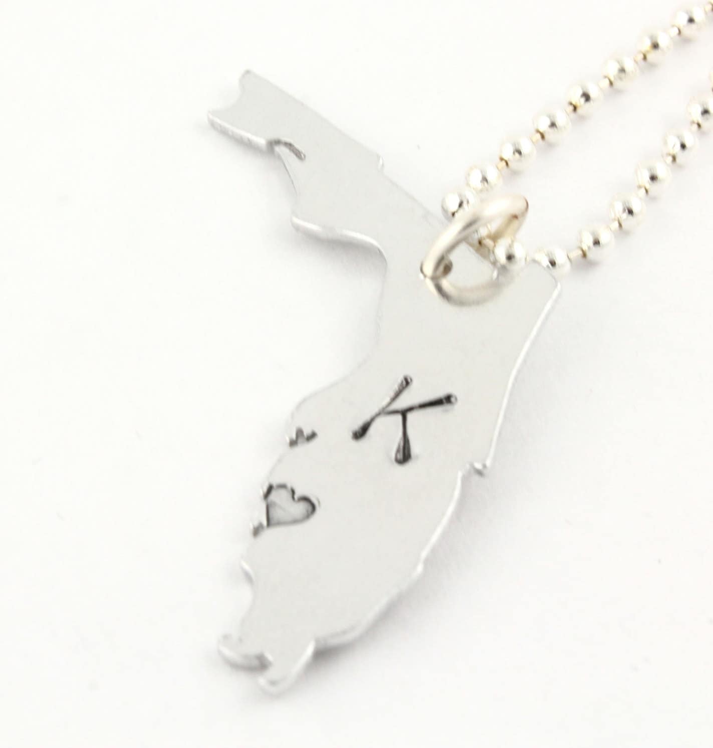 Personalized State of Florida Necklace - Florida State - Hand Stamped ...