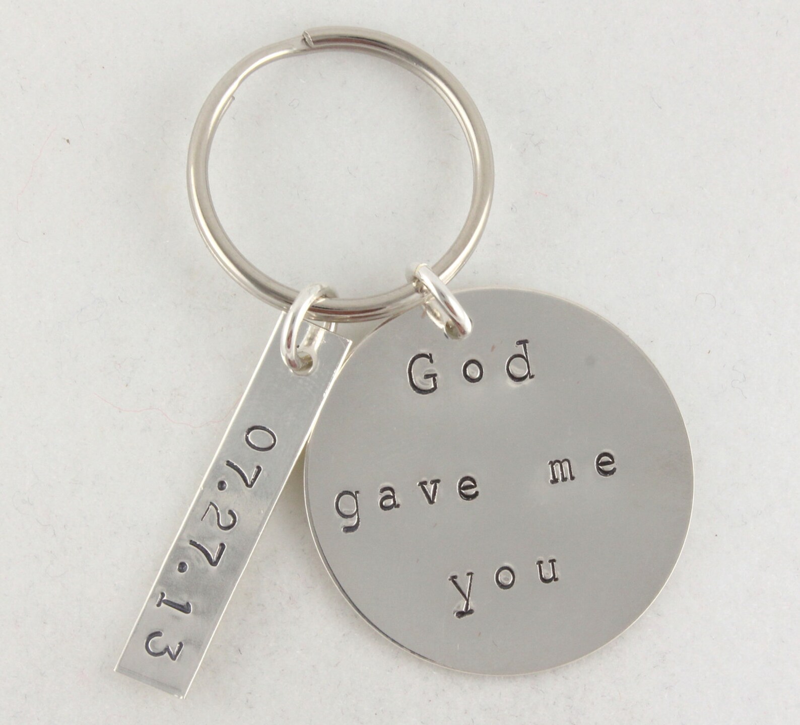 God Gave Me You Keychain Personalized Keychain Sterling - Etsy