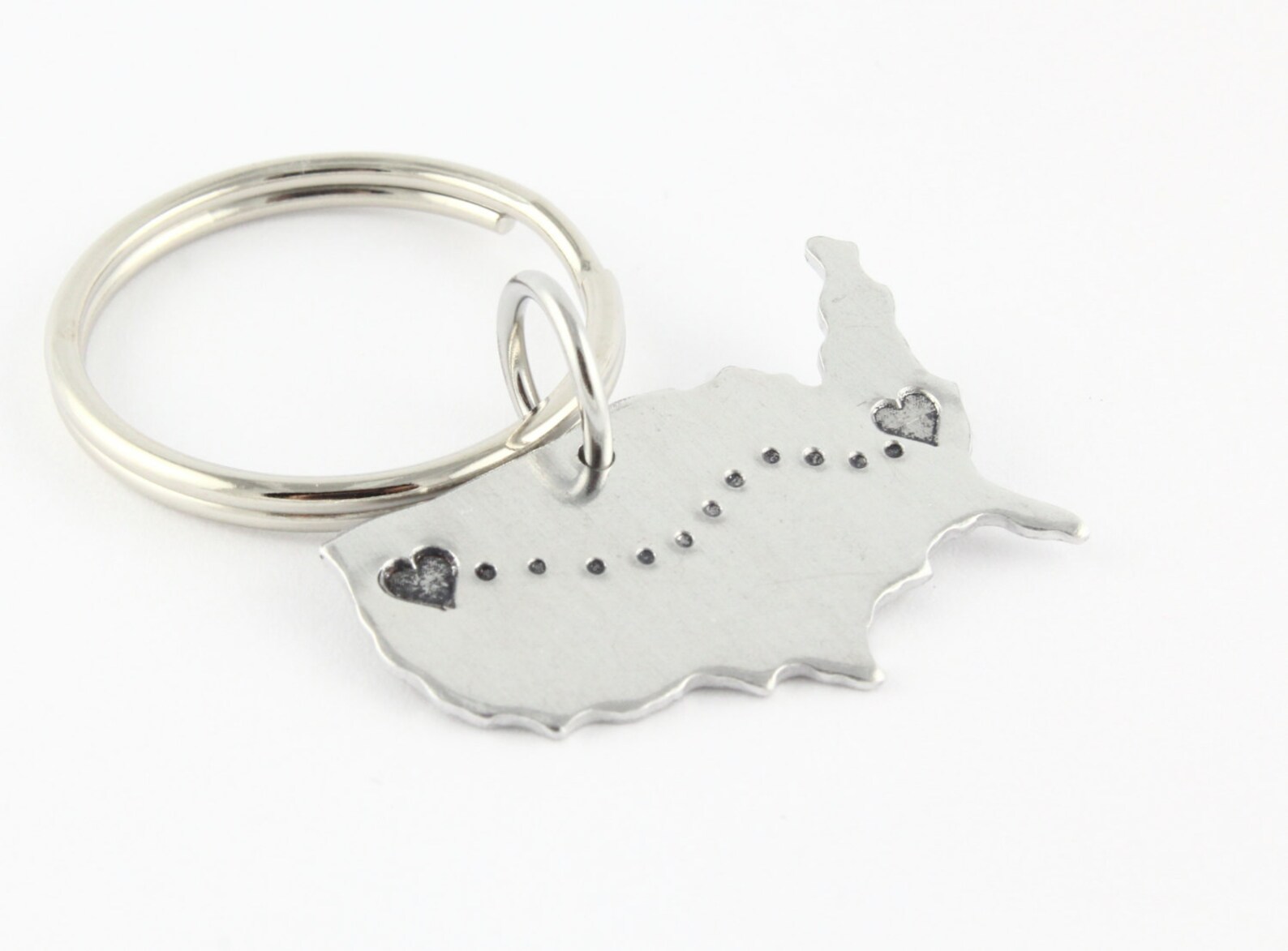 United States Keychain USA Keychain USA Outline Key Chain - Etsy