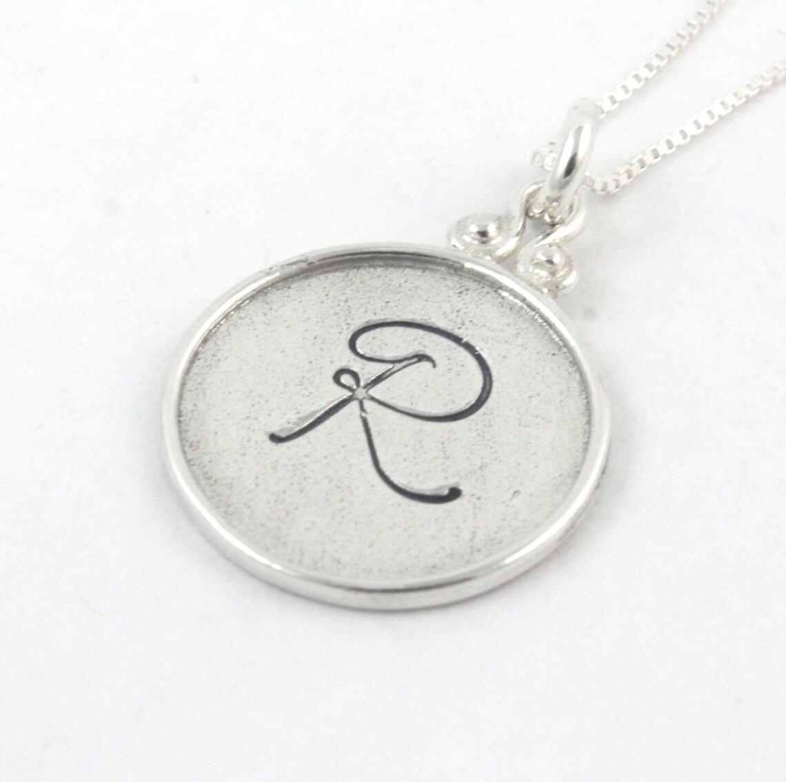 Initial Necklace - Sterling Silver Necklace - Personalized Necklace ...