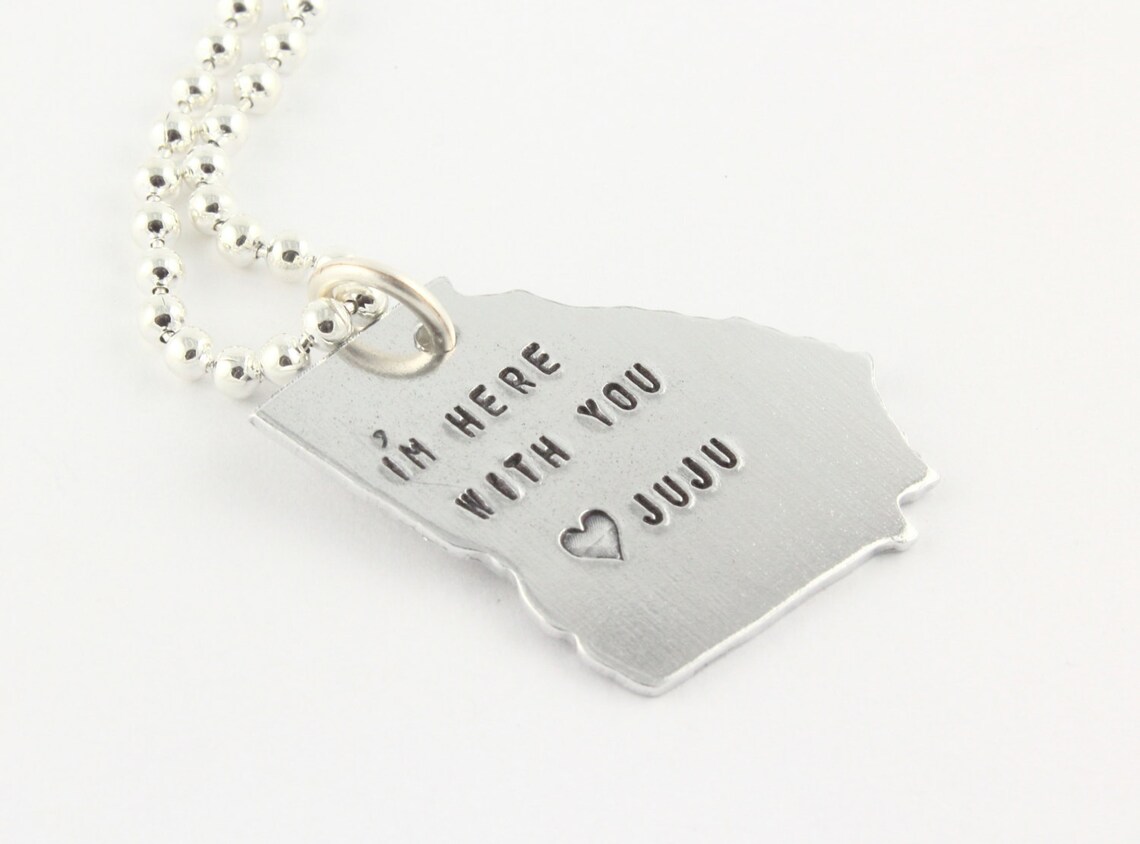 Georgia Necklace Georgia State Necklace Personalized State - Etsy