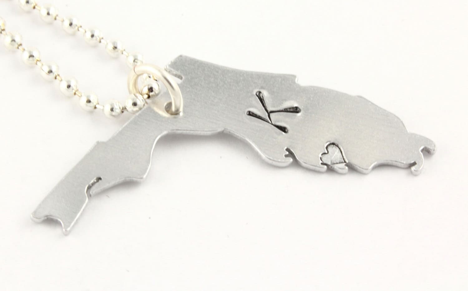 Personalized State of Florida Necklace - Florida State - Hand Stamped ...