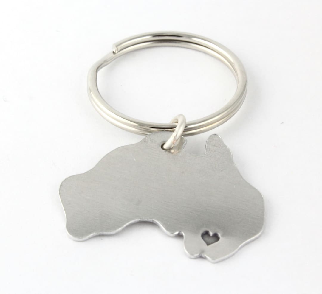 Personalized Country of Your Choice Keychain - Hand Stamped Country ...