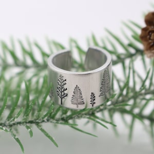 Tree Ring - Tree Silver Ring - Adjustable Ring - Nature Jewelry ...