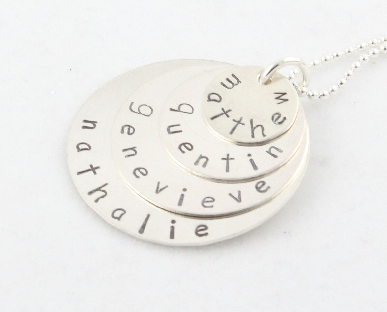 Sterling Silver Necklace Personalized Necklace Custom Etsy