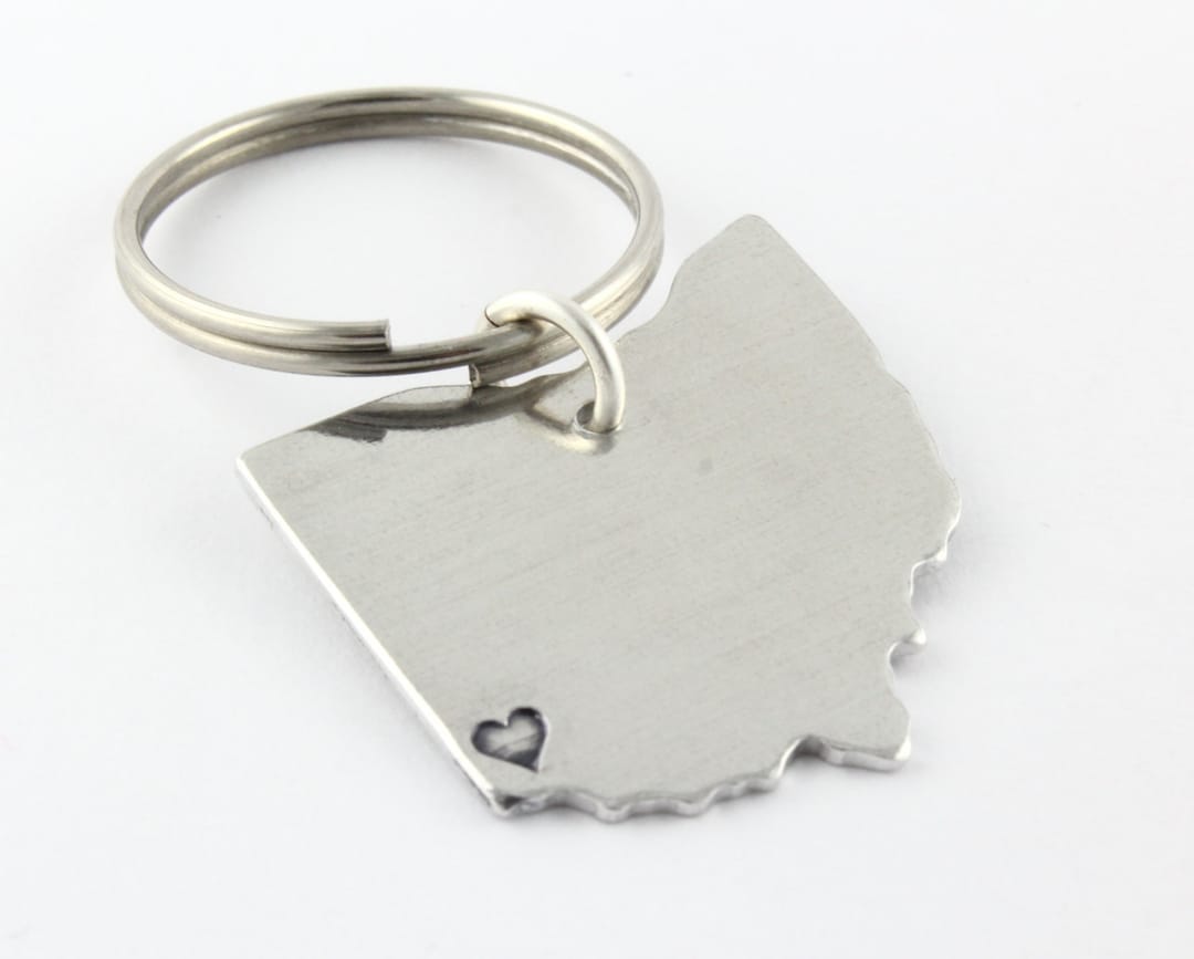 Ohio Keychain - Ohio State Key Chain - Hand Stamped - Ohio State ...