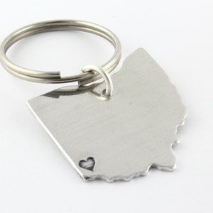 Ohio Keychain - Ohio State Key Chain - Hand Stamped - Ohio State ...