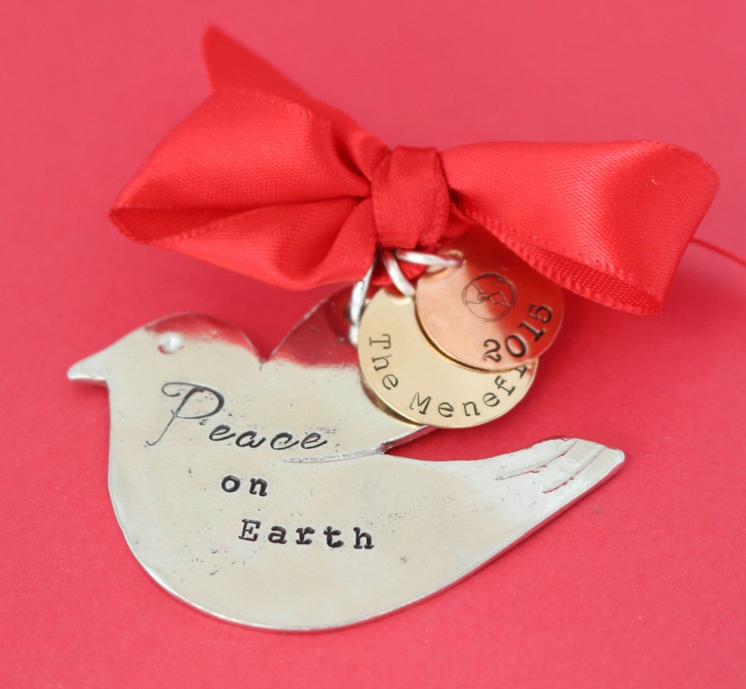 Peace Dove Christmas Ornament - Family Ornament Gift - Bird Ornament ...