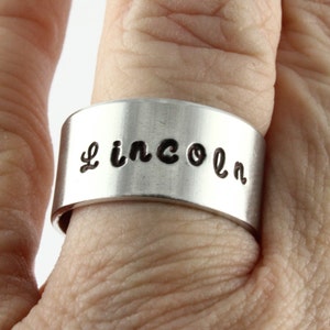 Baby Shower Gift - Personalized Ring - New Baby Gift - Adjustable Ring ...