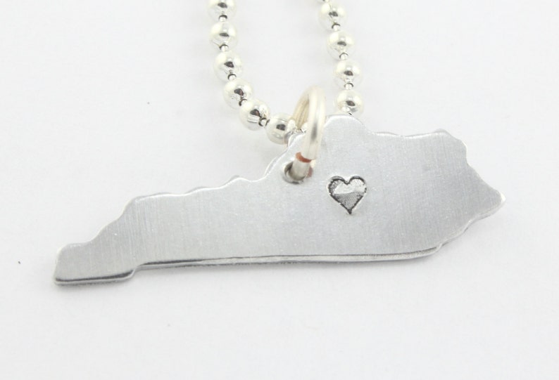 Personalized State of Kentucky Necklace Hand Stamped State - Etsy