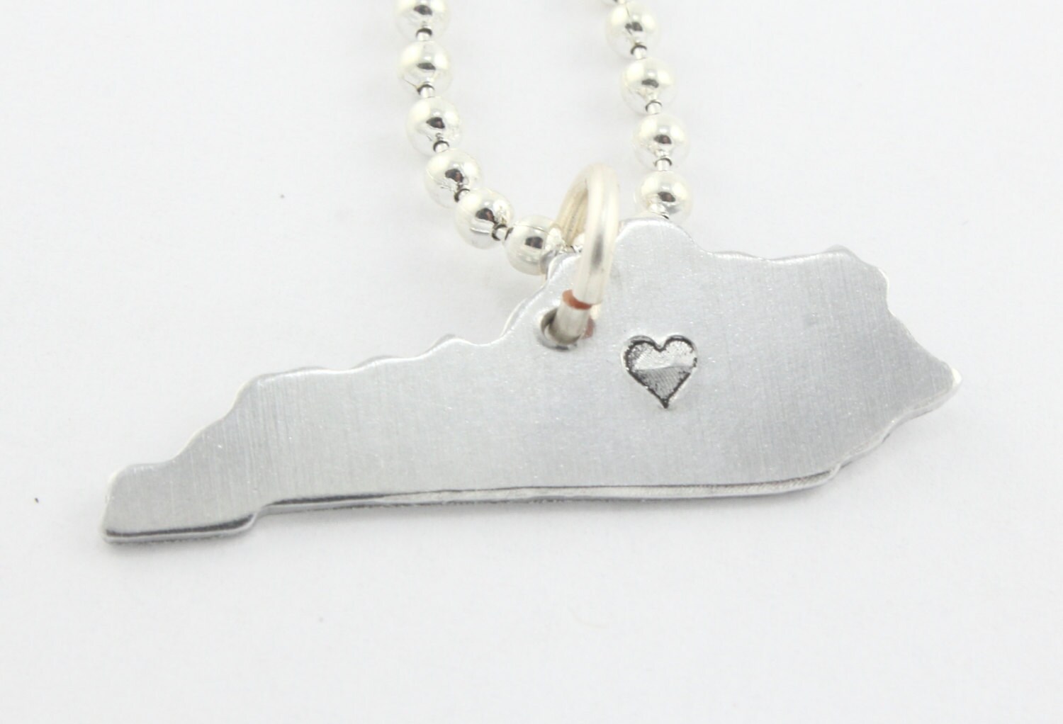 Personalized State of Kentucky Necklace Hand Stamped State - Etsy