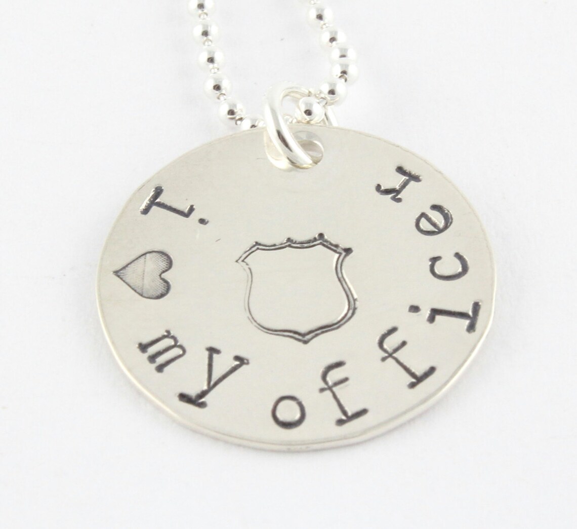 Police Officer Necklace - Cop Necklace - Hero Necklace - Sterling ...