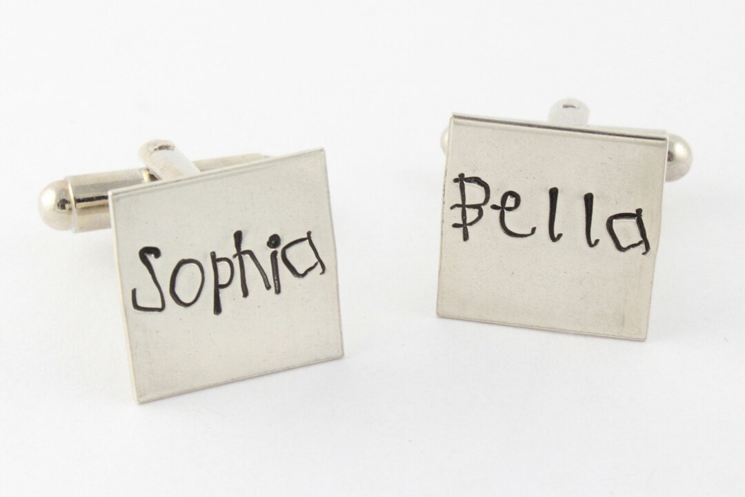 Sterling Silver Cufflinks Custom Men's Cuff Links Shirt Fasteners ...