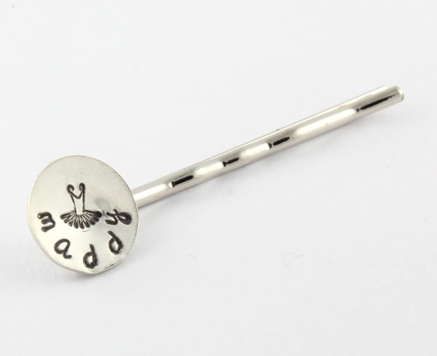Personalized Custom Bobby Pin - Hand Stamped Sterling Silver Hair ...