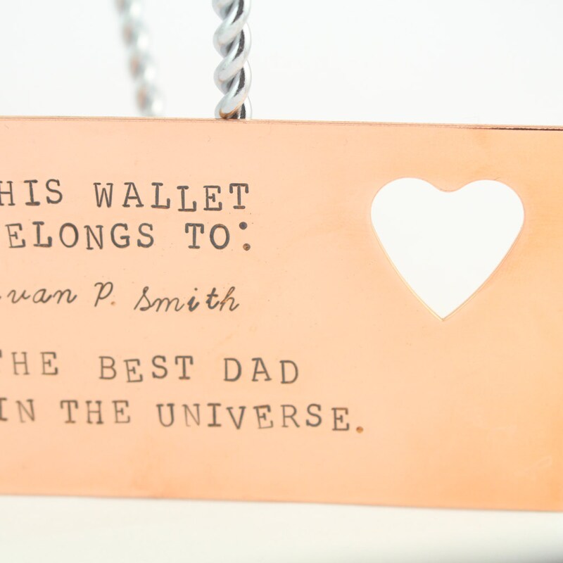 Copper Wallet Insert - Etsy
